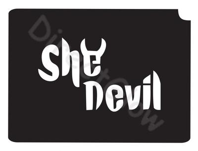 She Devil 1002 Body Art Glitter Makeup Tattoo Stencil 2.75" x 3.75"- 5 ...