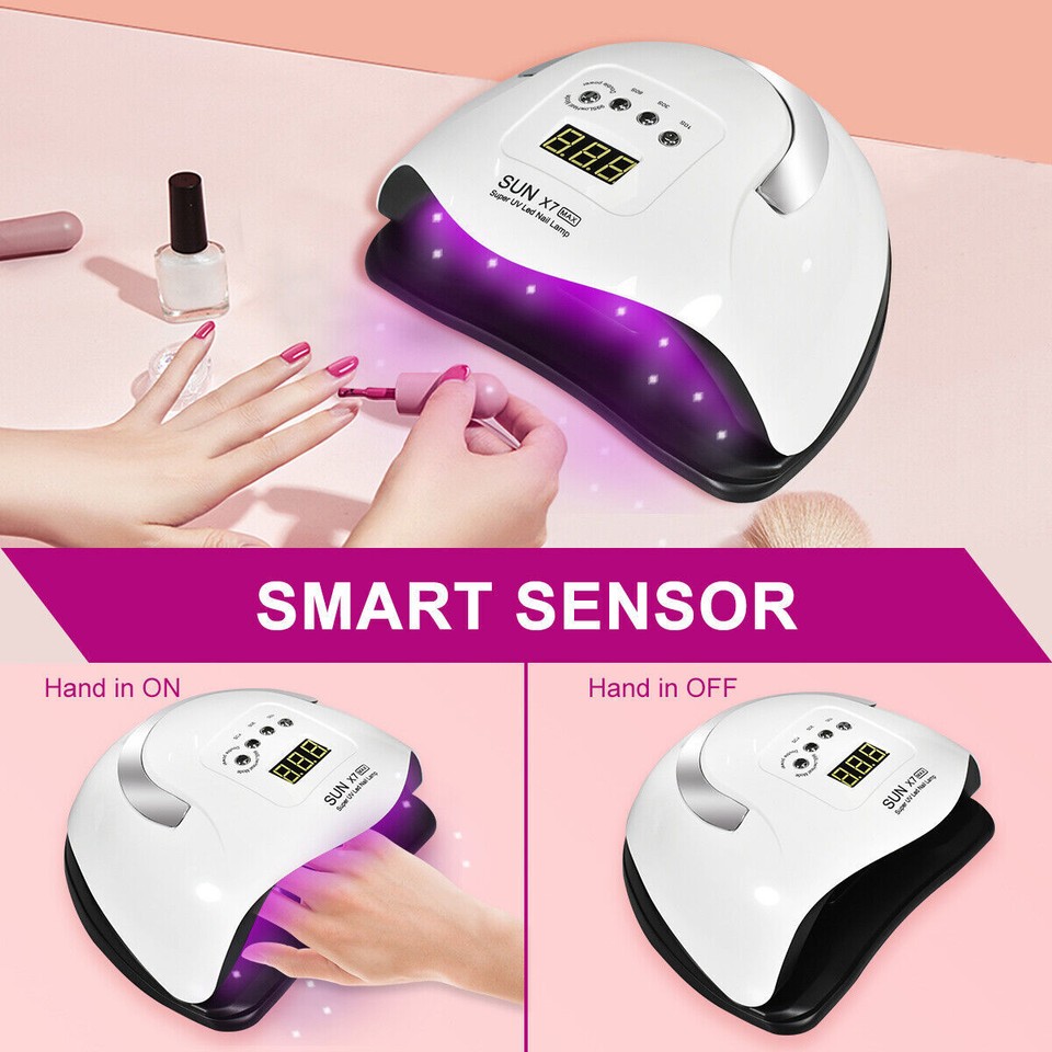 220W Nail Dryer LED Lamp UV Light Polish Gel Curing Machine Electric ...