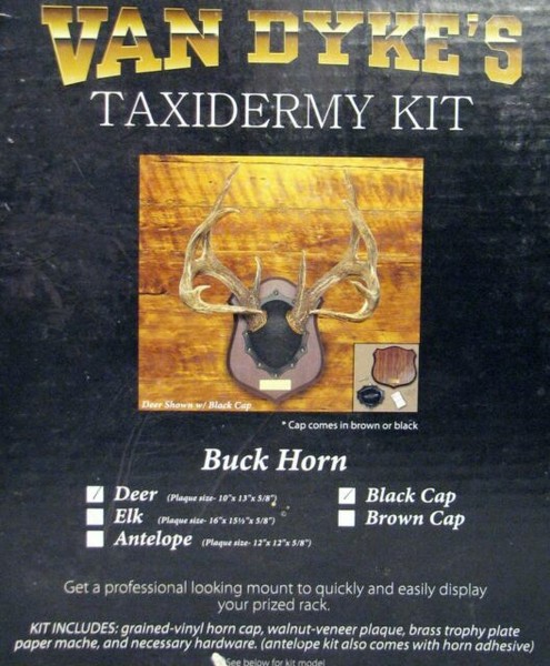 Van Dyke's Taxidermy Kit Deer Buck Horn Antlers Walnut Black Cap ...