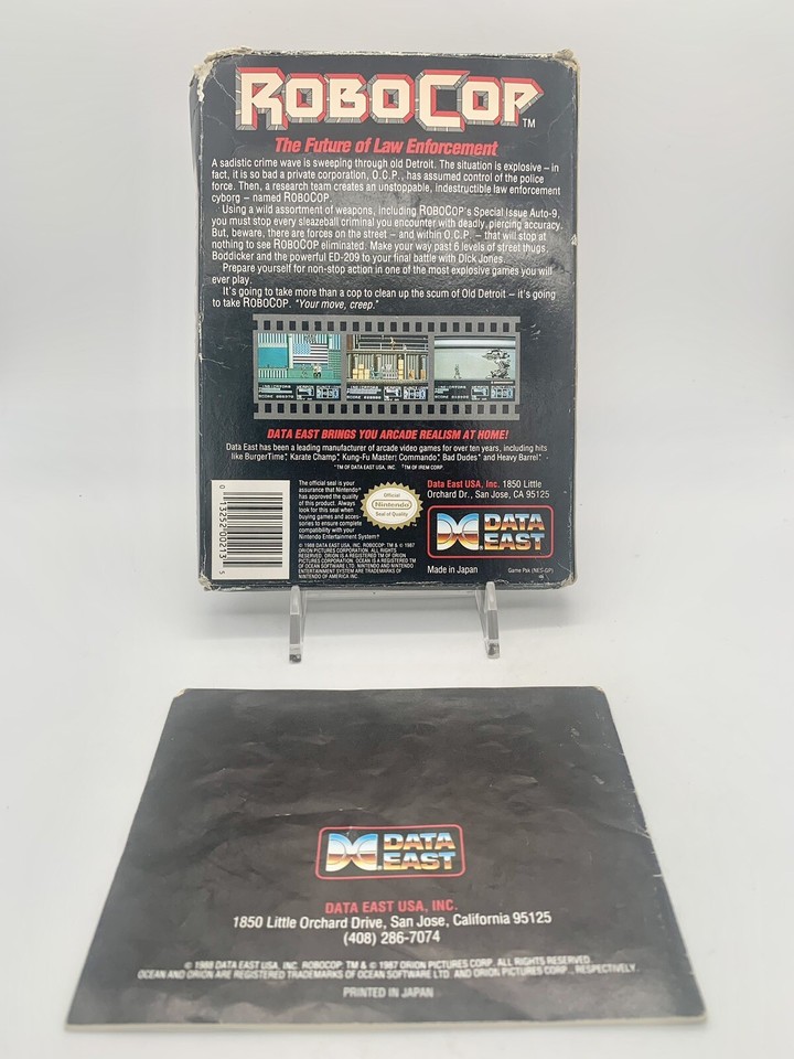 Robocop Nintendo Entertainment System NES Box and Manual | eBay
