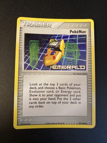 Pokemon Rare Holo Foil Pokenav 81/106 Ex Emerald Logo Stamp Eng | eBay