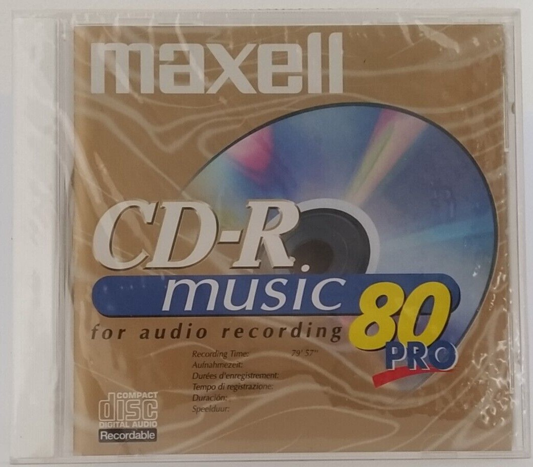 Maxell CD-R80 PRO Audio Music 80 Mins CD-R Blank Recordable Disc - NEW ...