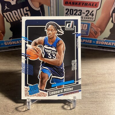 Leonard Miller RC 2023-24 Donruss #209 Timberwolves Rated Rookie NBA | eBay