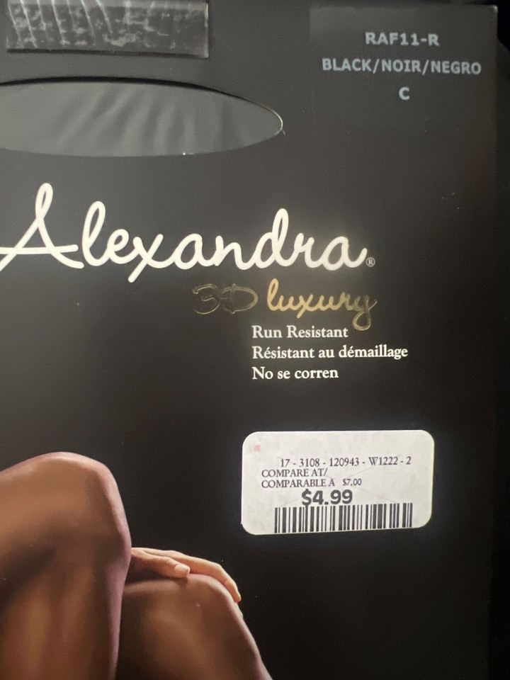 R.Alexandra 3D Luxury Lace Top Thigh High Stockings Sz C Black | eBay