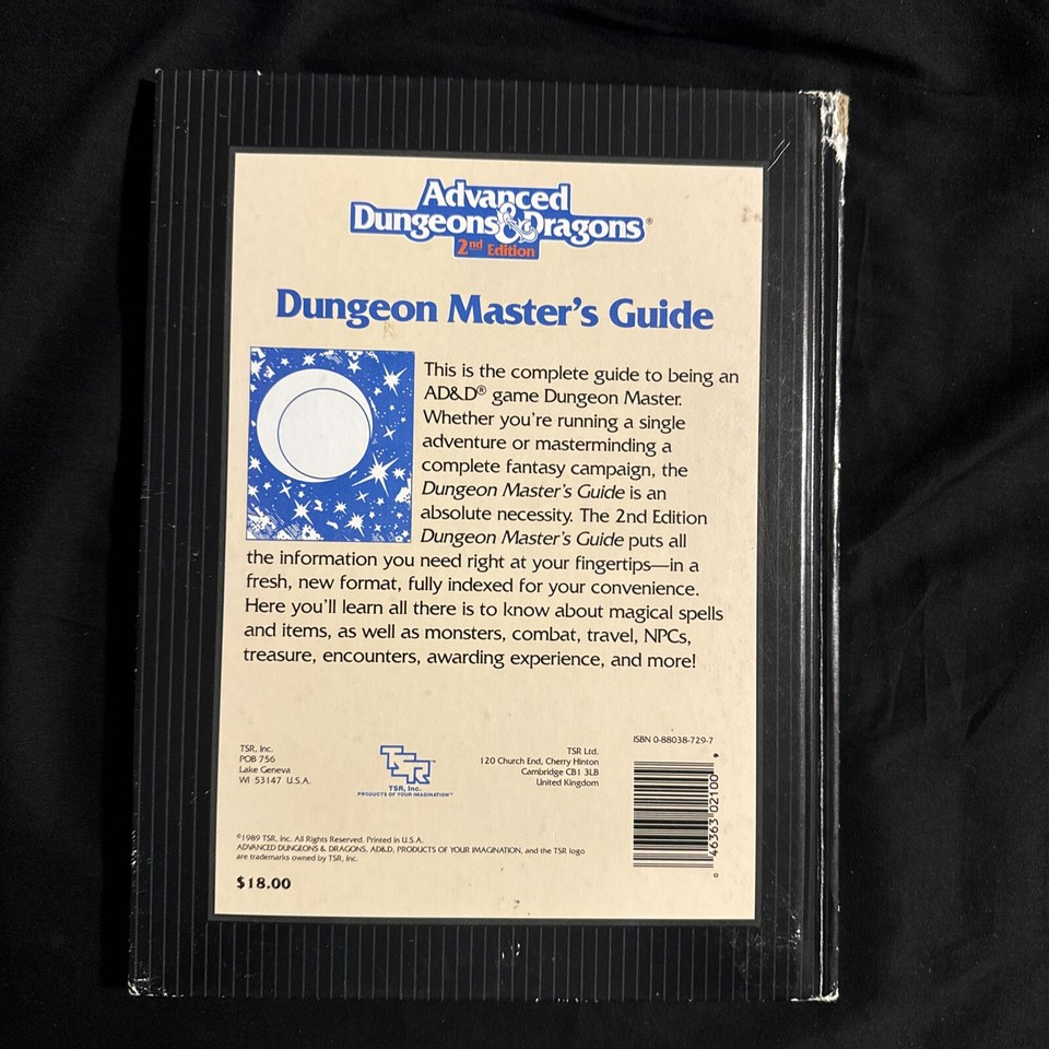 1989 AD&D 2nd Edition Dungeon Masters Guide | eBay