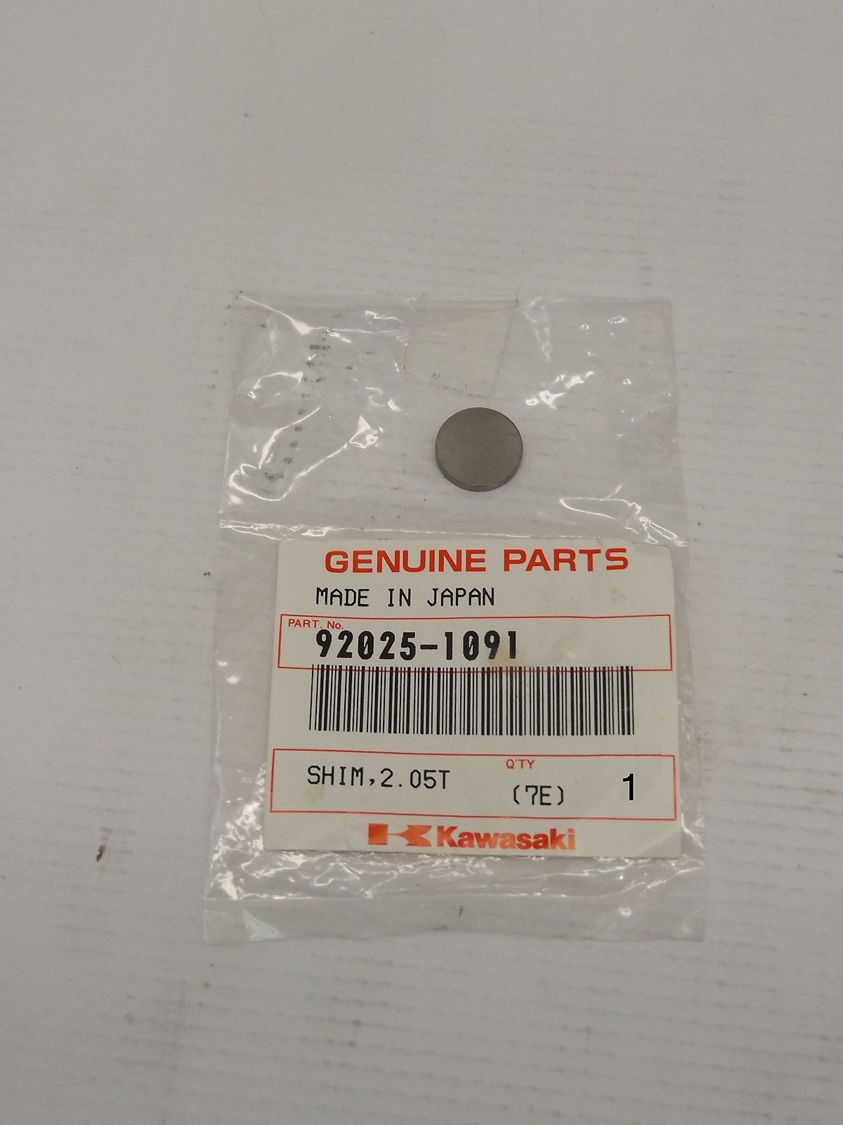 NOS KAWASAKI 92025-1091 VALVE SHIM T=2.05 ZR550 ZR1100 ZR750 | eBay