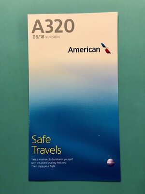 2018 AMERICAN AIRLINES SAFETY CARD--AIRBUS 320 | eBay