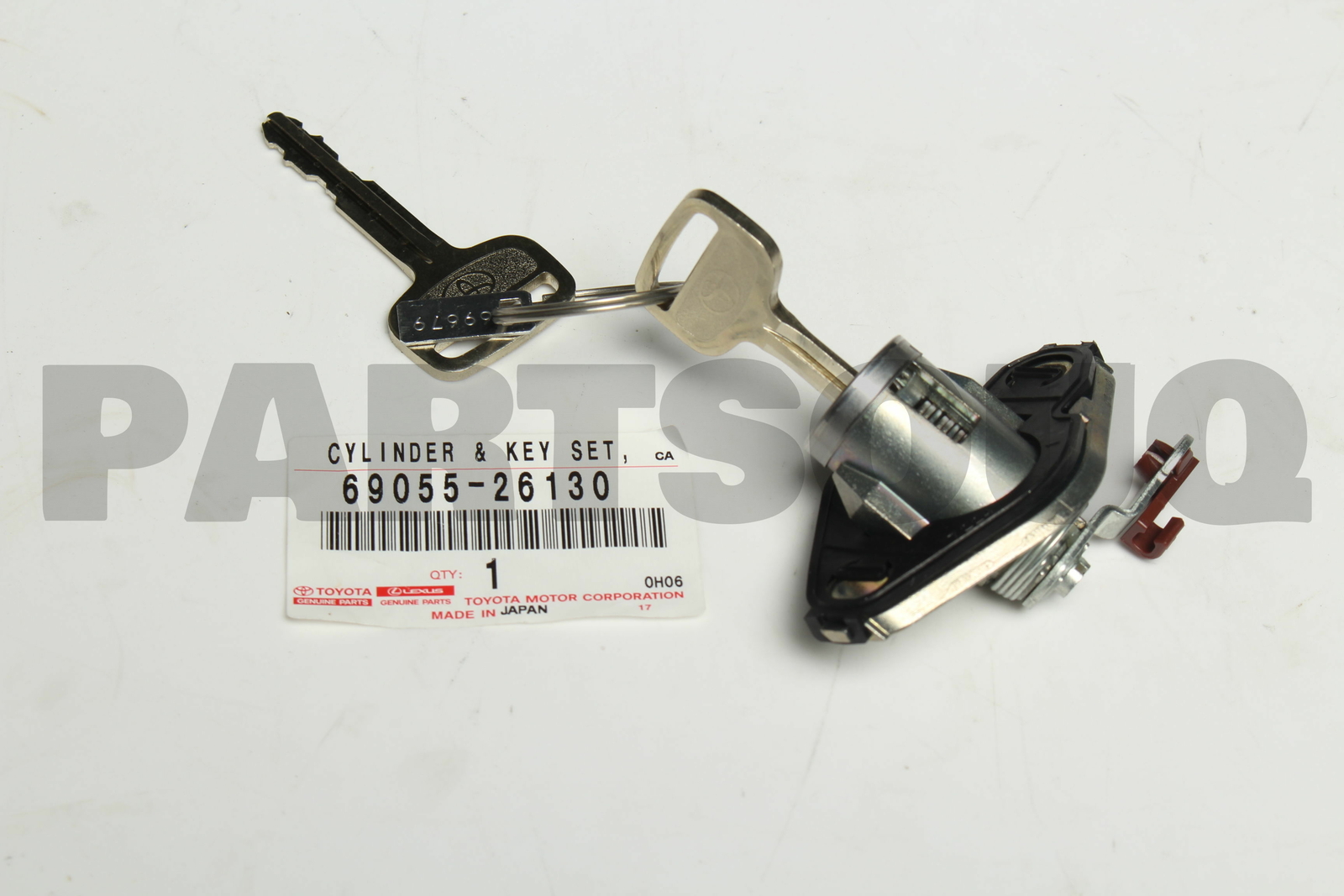 6905526130 Genuine Toyota CYLINDER & KEY SET, BACK DOOR LOCK 69055 ...