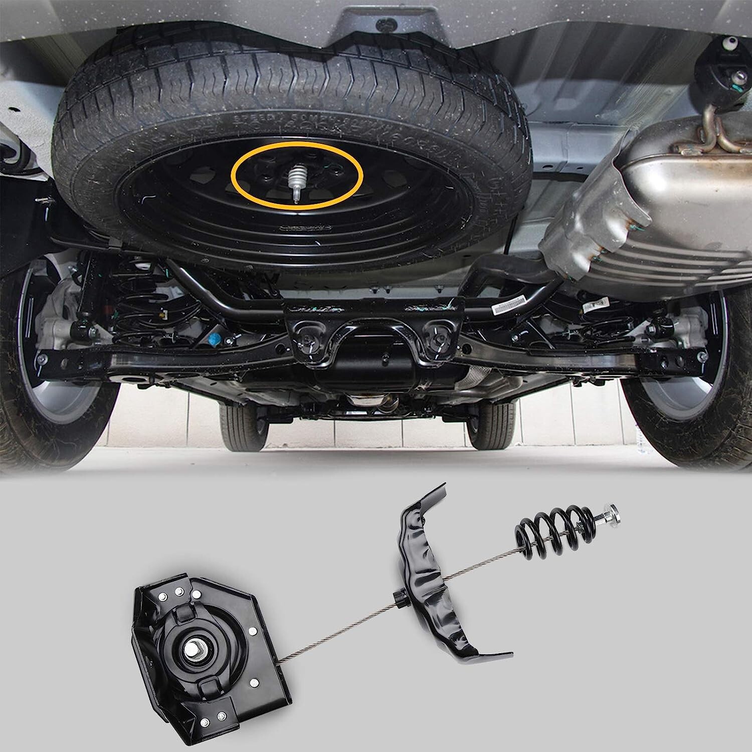 Spare Tire Hoist Assembly Tire Winch Carrier Fits GMC Yukon Chevy Tahoe ...