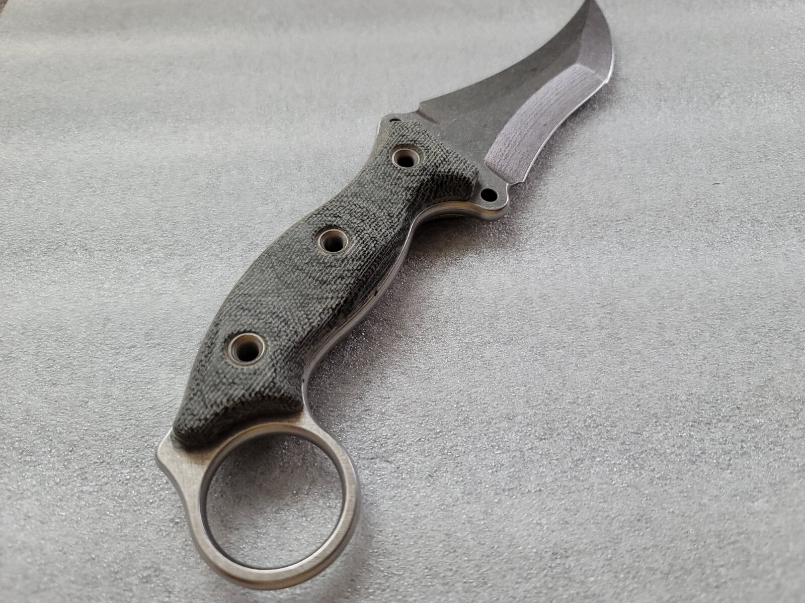 Busse Custom Shop Triceratops, Stonewashed INFI, Black Canvas Micarta ...