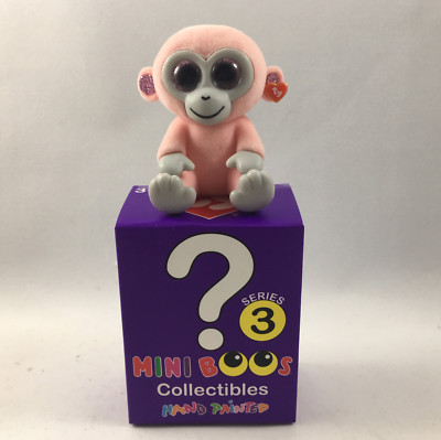 TY Beanie Boos Mini Boo CHERRY Pink Monkey Series 3 Collectible ...