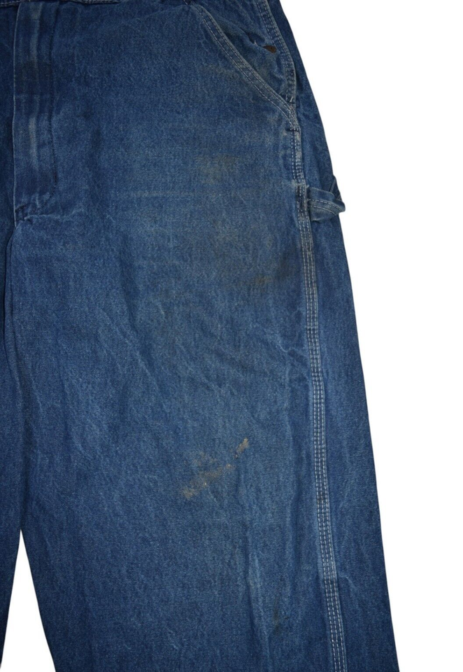 Vintage Key Imperial Overalls Mens 38x27 Dark Wash Denim Bibs Carpenter ...