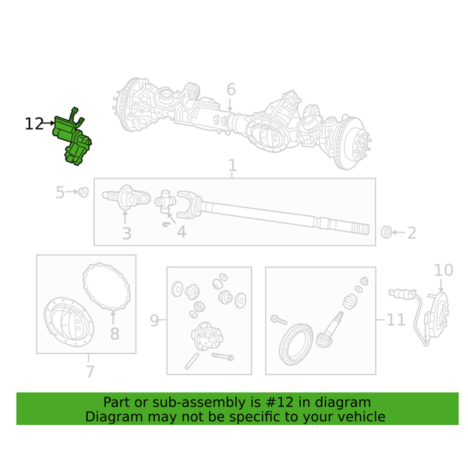 Genuine OEM Mopar Front Differential Axle Locker Actuator For Ram 2500 ...