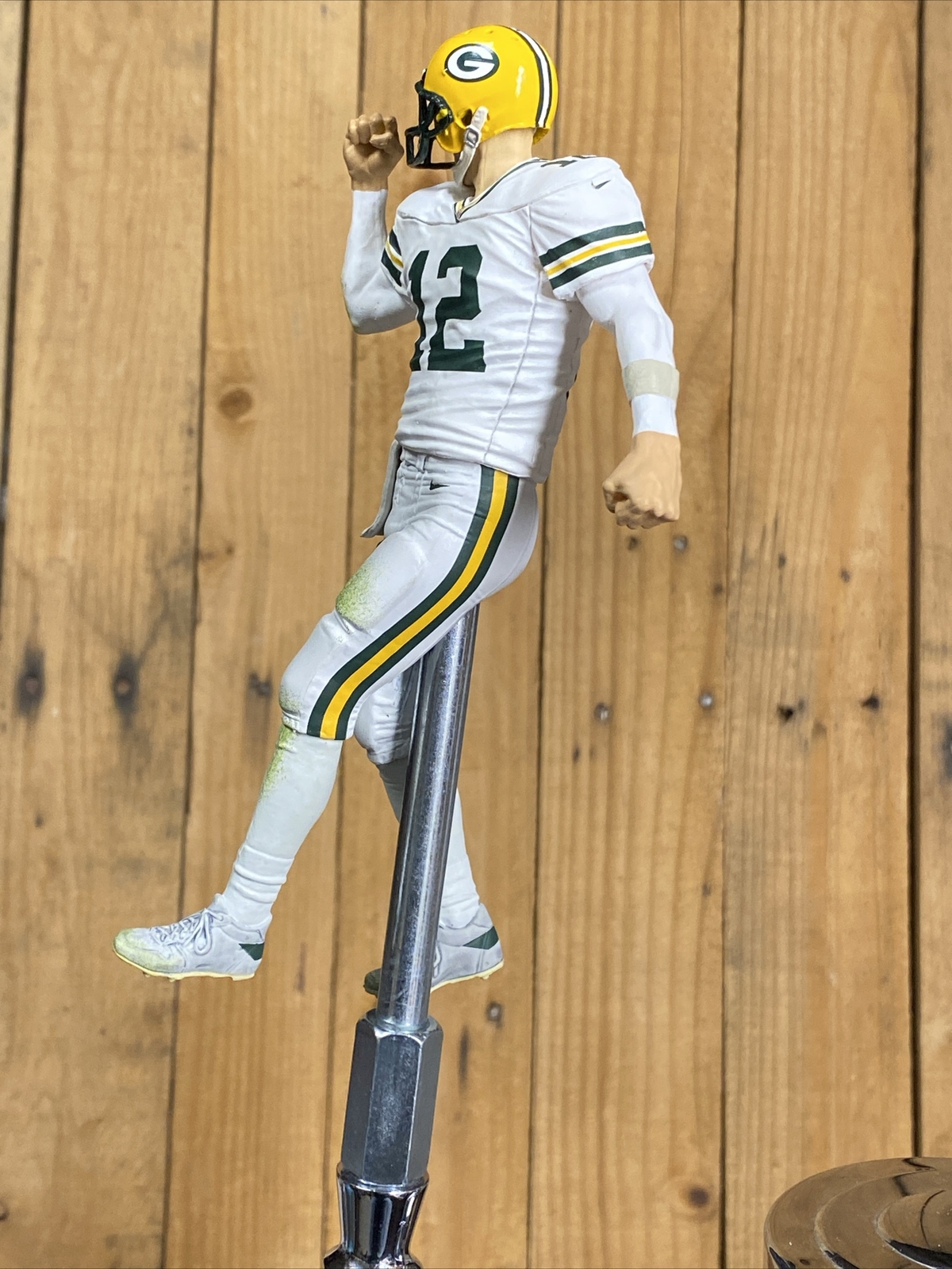 Green Bay Packers Beer Tap Handle Aaron Rodgers Football White Keg ...