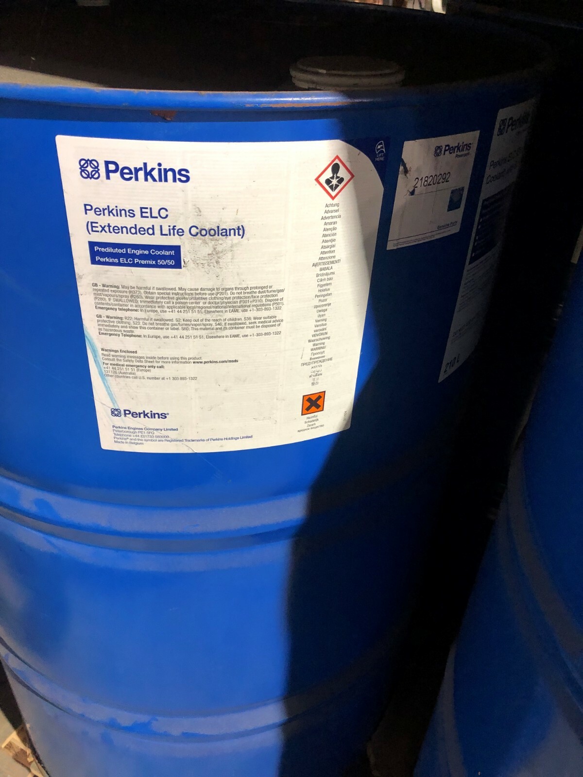 Perkins Extended Life Coolant Perkins 55 GALLON TANK 21820292 | eBay