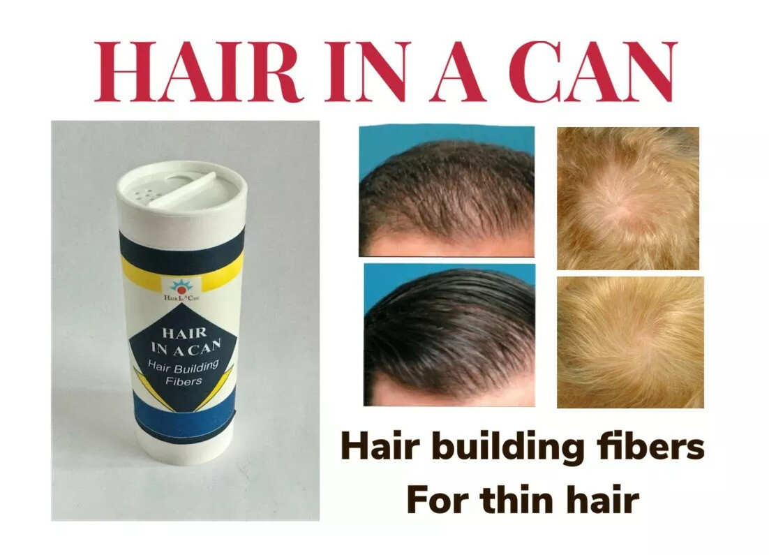 HAIR IN A CAN Hair Building Fibers To Disguise Thin Hair, For Light Or ...