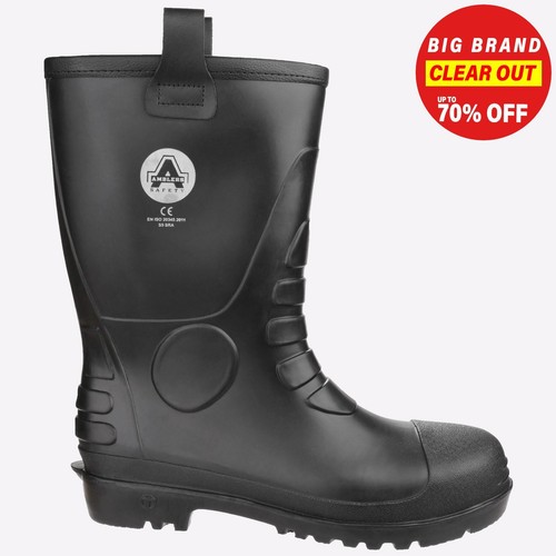 Amblers FS90 Mens Waterproof Pull on Safety Working Outdoor Boots Black | eBay