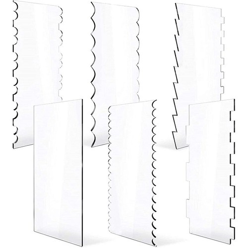 Cake Scraper Cake Comb 6 Different Shapes 6pcs/set Cake Edge Smoother ...