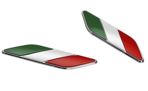Fiat 500 Italian Flag Wing Badges Emblems Motifs New and Genuine ...