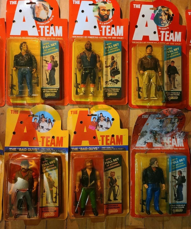 👀 LOT OF 10 A-TEAM FIGURES VINTAGE 1983 SEALED MOC GALOOB ACTION ...