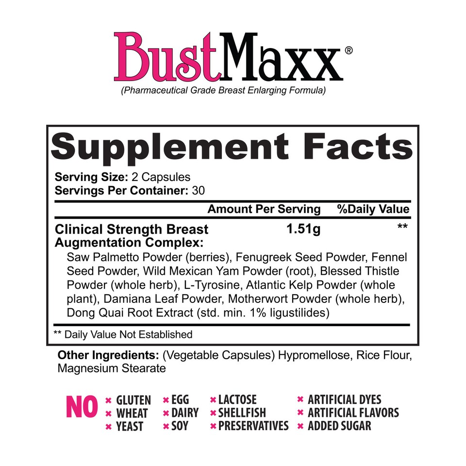 BustMaxx Classic: STRONGEST Breast Enhancement Bigger Bust Supplement ...