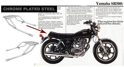 YAMAHA SR400 SR500 REAR WHEEL FENDER MUD GUARD LUGGAGE RACK CARRIER ...