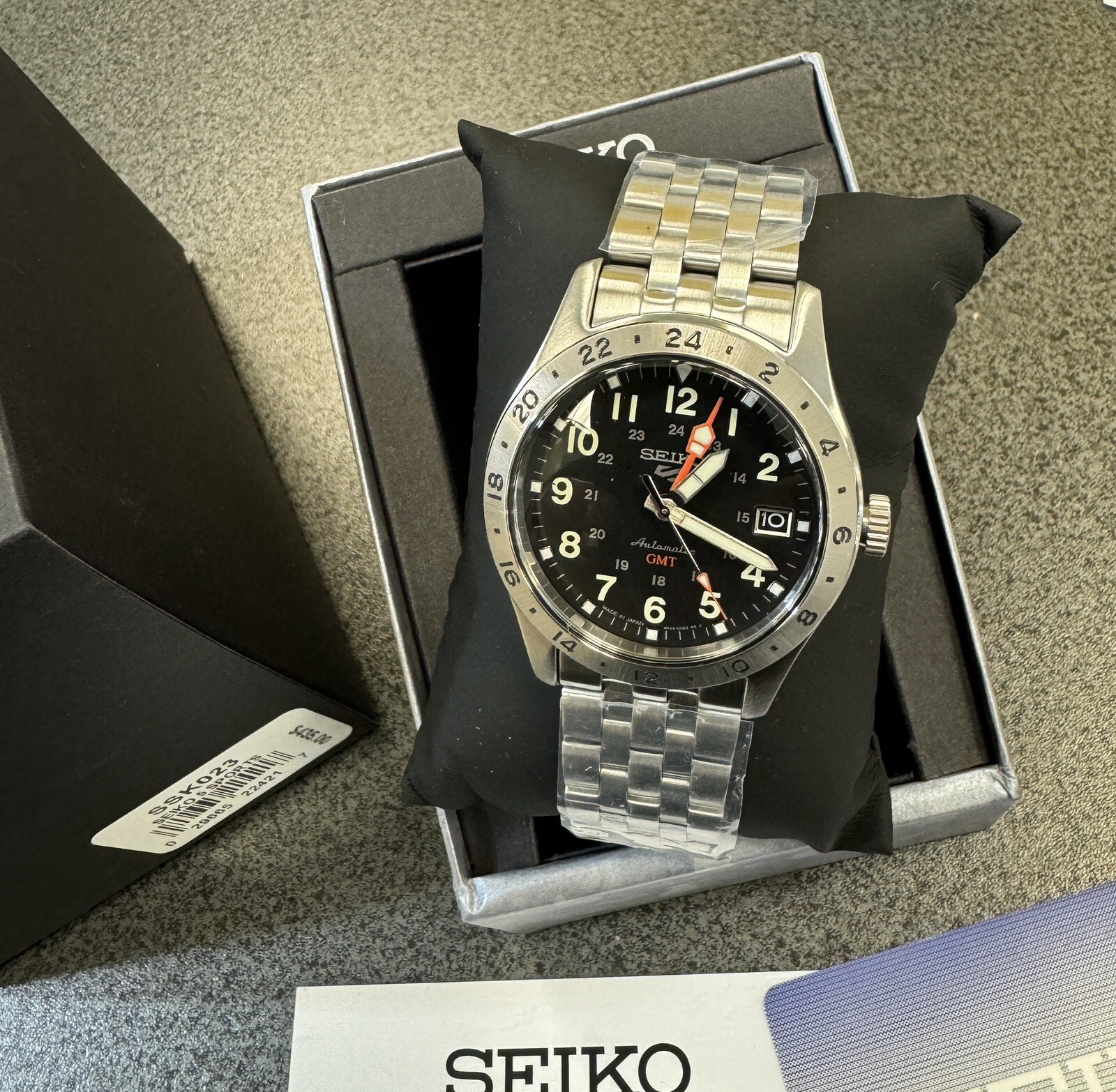 Seiko 5 Sport’s Field GMT Automatic SSK023 Steel Bracelet Watch Made In ...