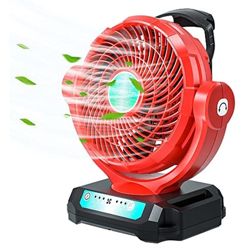 Cordless Fan for Milwaukee 18V Battery/DC Cord Rechargeable Jobsite Fan ...