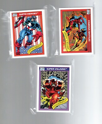 1990 IMPEL MARVEL SERIES 1 BASE SET 162-CARDS BEAUTIFUL SET 2 CARDS ...