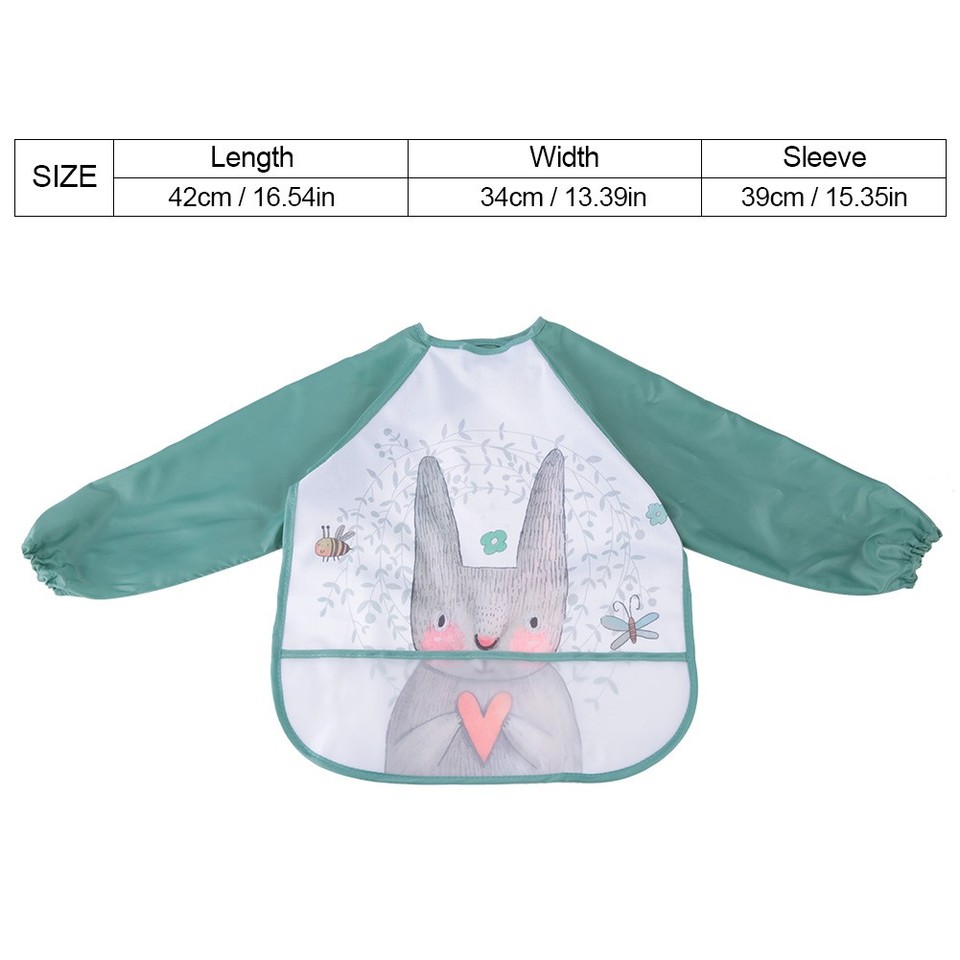 (Green Rabbit)Baby Bibs Printed Cartoon Waterproof Newborn Bib Burp ...