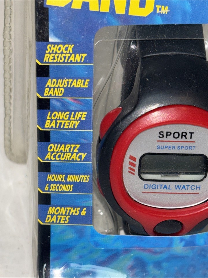 Vintage Slam Band Shock Resistant Digital Super Sport Watch Red | eBay