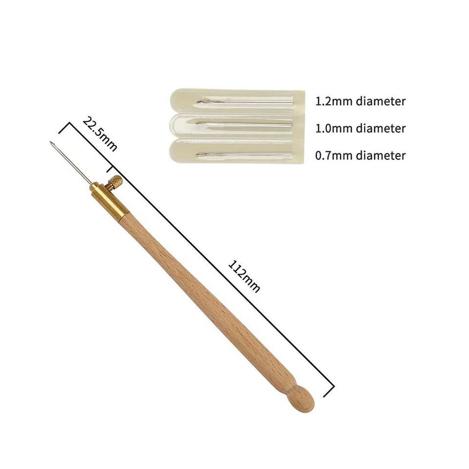 4 Pcs Punch Needle Tool Poking Embroidery Punching Needles Pen Hand ...