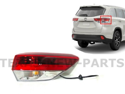 Fits 2018-2019 Toyota Highlander Right Rear Outer Tail Light Lamp ...