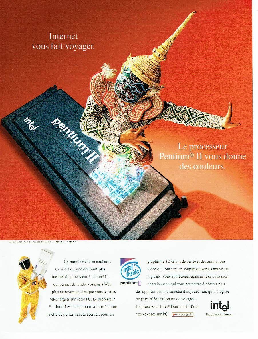 PUBLICITE ADVERTISING 126 1998 processeur Intel Inside Pentium ii | eBay