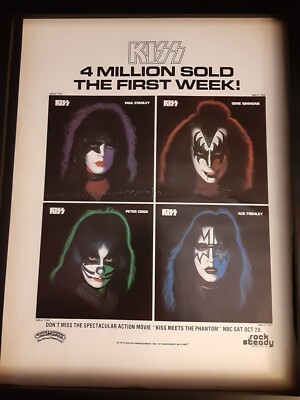 KISS Solo Albums 4 Million Sold Rare Original Promo Poster Ad Framed ...