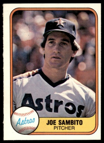 1981 Fleer Joe Sambito Houston Astros #65 | eBay