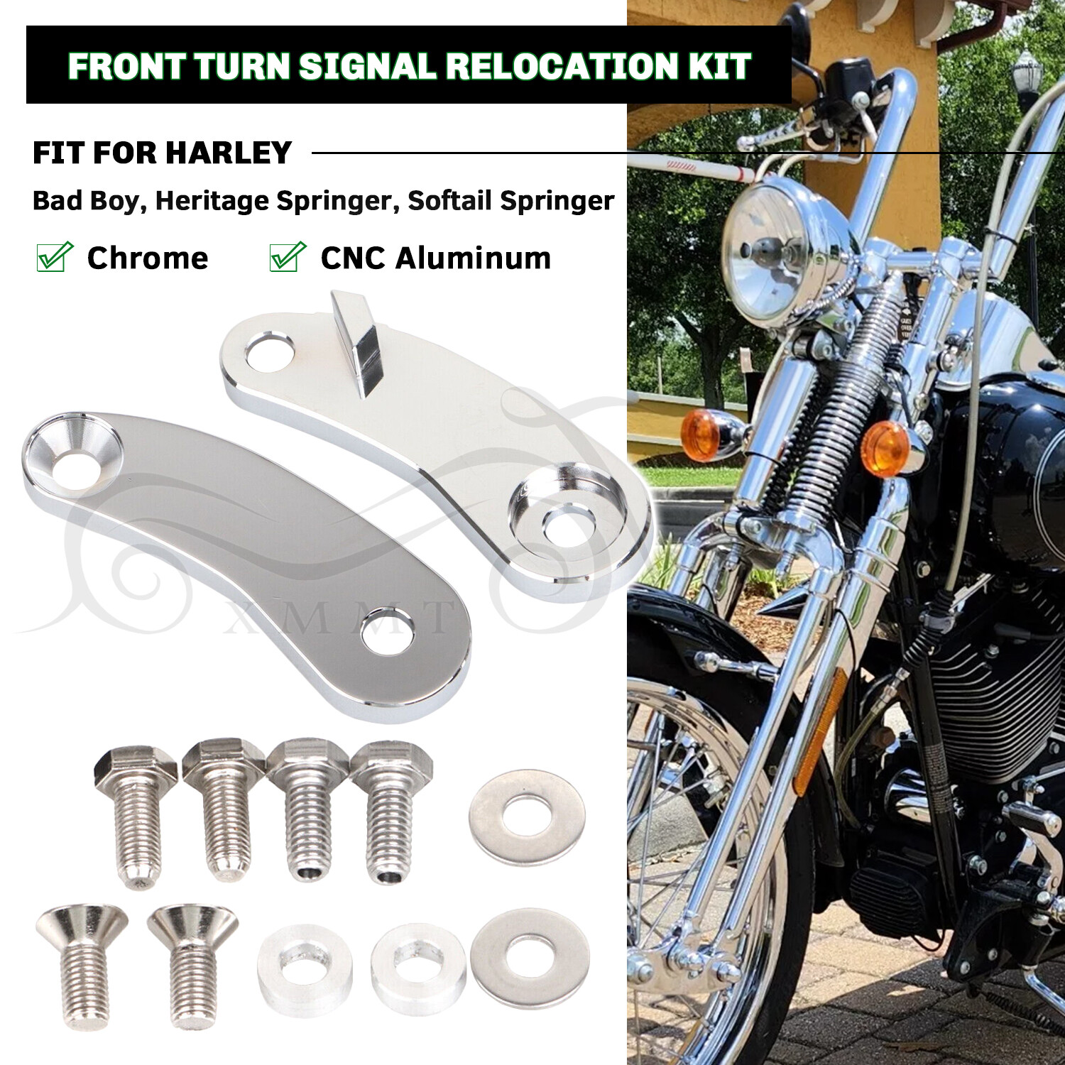 Front Turn Signal Relocation Kit For Harley Bad Boy Softail Springer ...