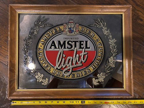 Imported Amstel Light Bier Beer Mirror Sign - Amstel Breweries 20X15 ...