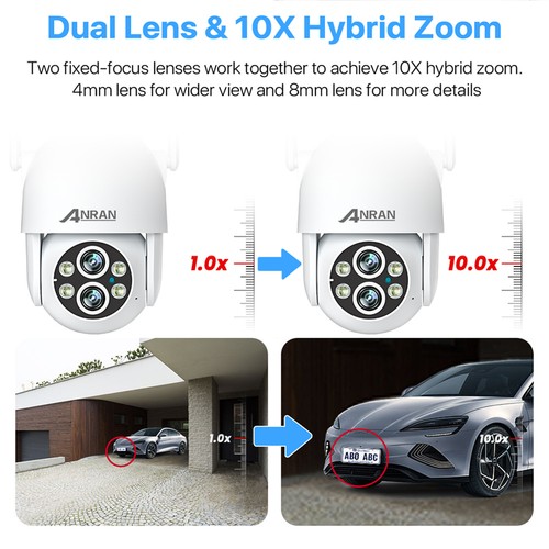ANRAN Outdoor Wireless IP Camera HD 3MP Audio WIFI Security Camera ...