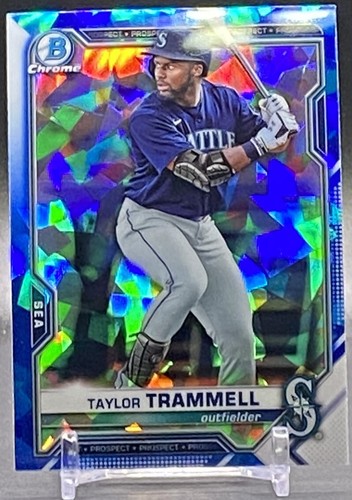 2021 Bowman Chrome Sapphire #BCP-132 TAYLOR TRAMMELL Seattle Mariners ...