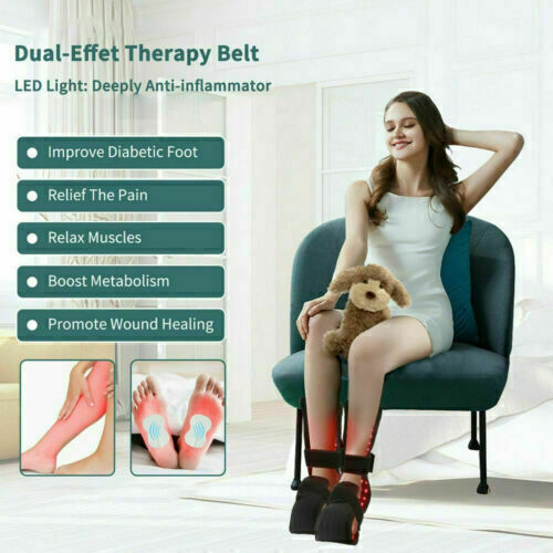 660nm&880nm Infrared Red Light Therapy Leg Arm Foot Wrap Pad for Pain ...
