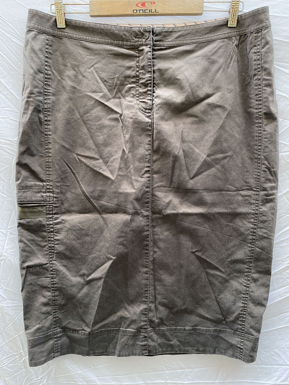 Womens ELISABETH Long Straight line Skirt Cotton Stretch Lined Size 16 ...