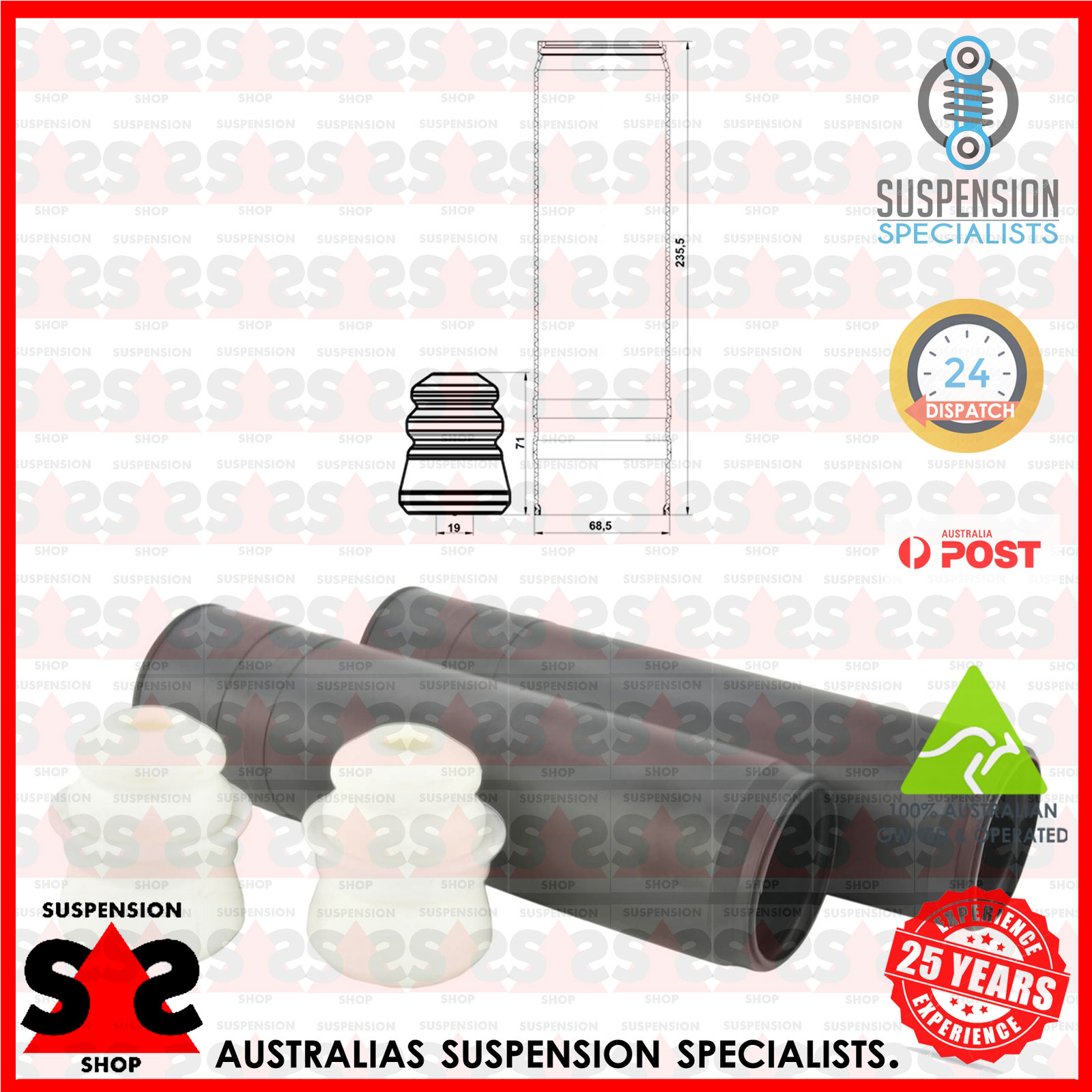 Rear Axle Dust Cover Kit, Shock Absorber Suit HOLDEN Cruze 2.0 DTFi ...
