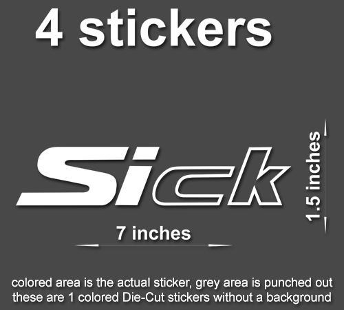 Si Sick JDM racing Decals Stickers car window laptop tablet cell phone ...