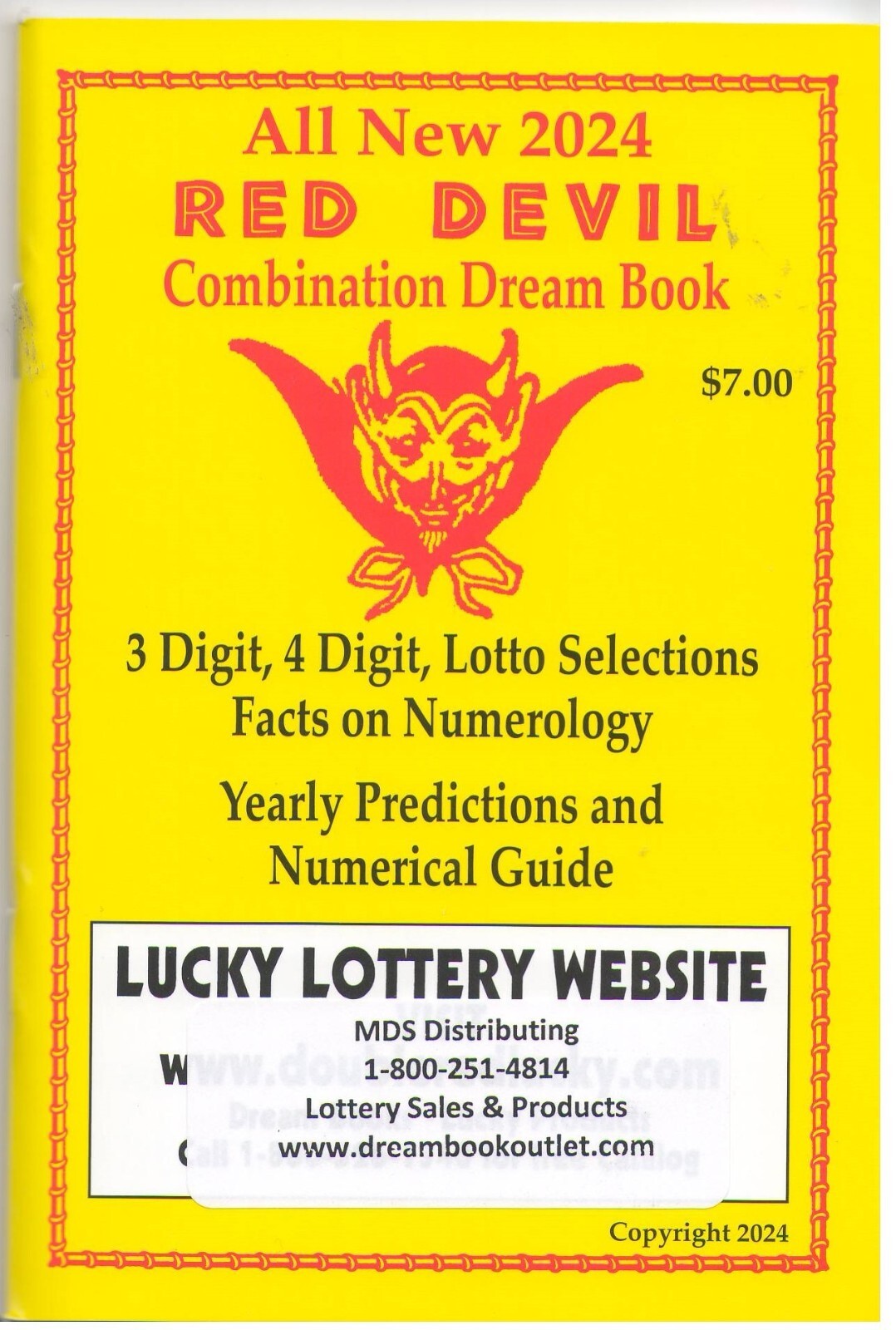 2024 Red Devil Combination Dream Book- Lottery Dream Book, Numerology ...