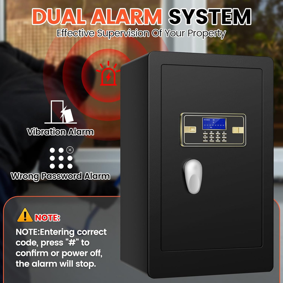 Extra Large Heavy Duty Safe Box, Home Safe Fireproof Waterproof with ...