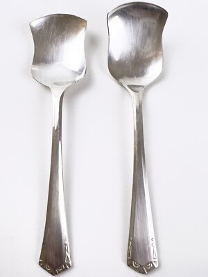 Vintage 2 EPNS Sheffield Silver Plate Sugar Spoons Made in England B4 ...