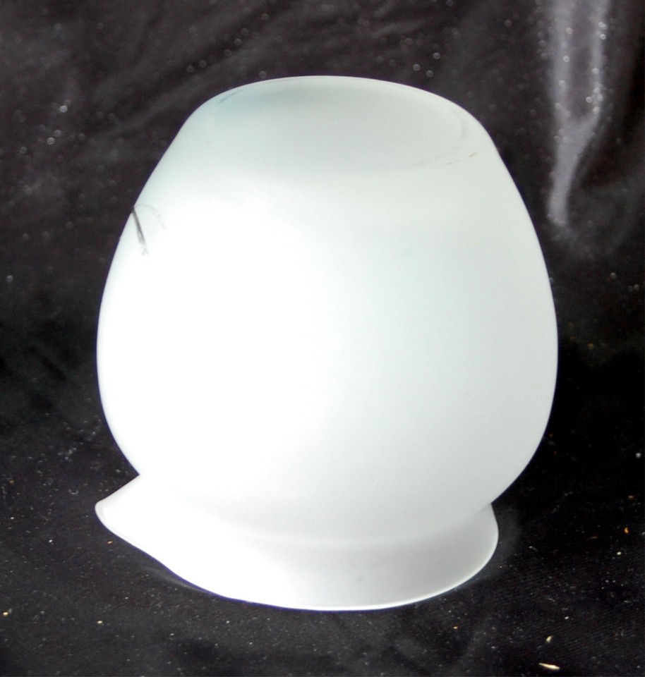 VINTAGE FENTON FROSTED SATIN GLASS HAND PAINTED COVERED DISH / POWDER ...