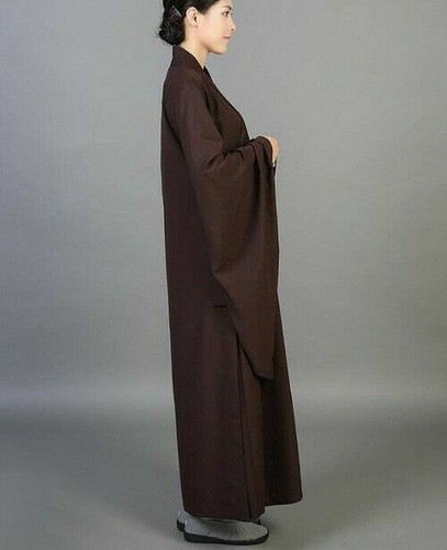 Buddhist Monk Shaolin Dress Meditation Haiqing Robe Long Gown Kung Fu ...