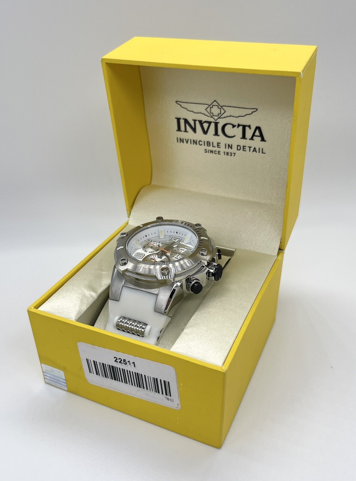 Invicta Speedway Chronograph Silver-tone Bezel Black Dial 51 mm Watch ...